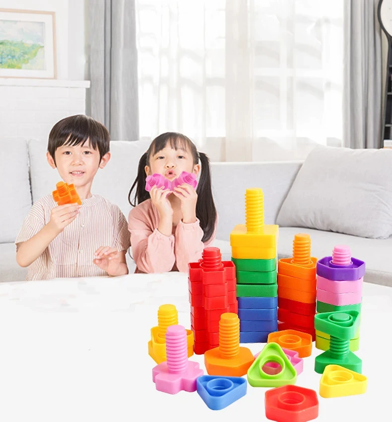 Unisex Screw Building Blocks - Montessori Scale Models