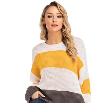 Cute Two Color Sweater Knitting Pattern Pullover - Buy Basic Style ...