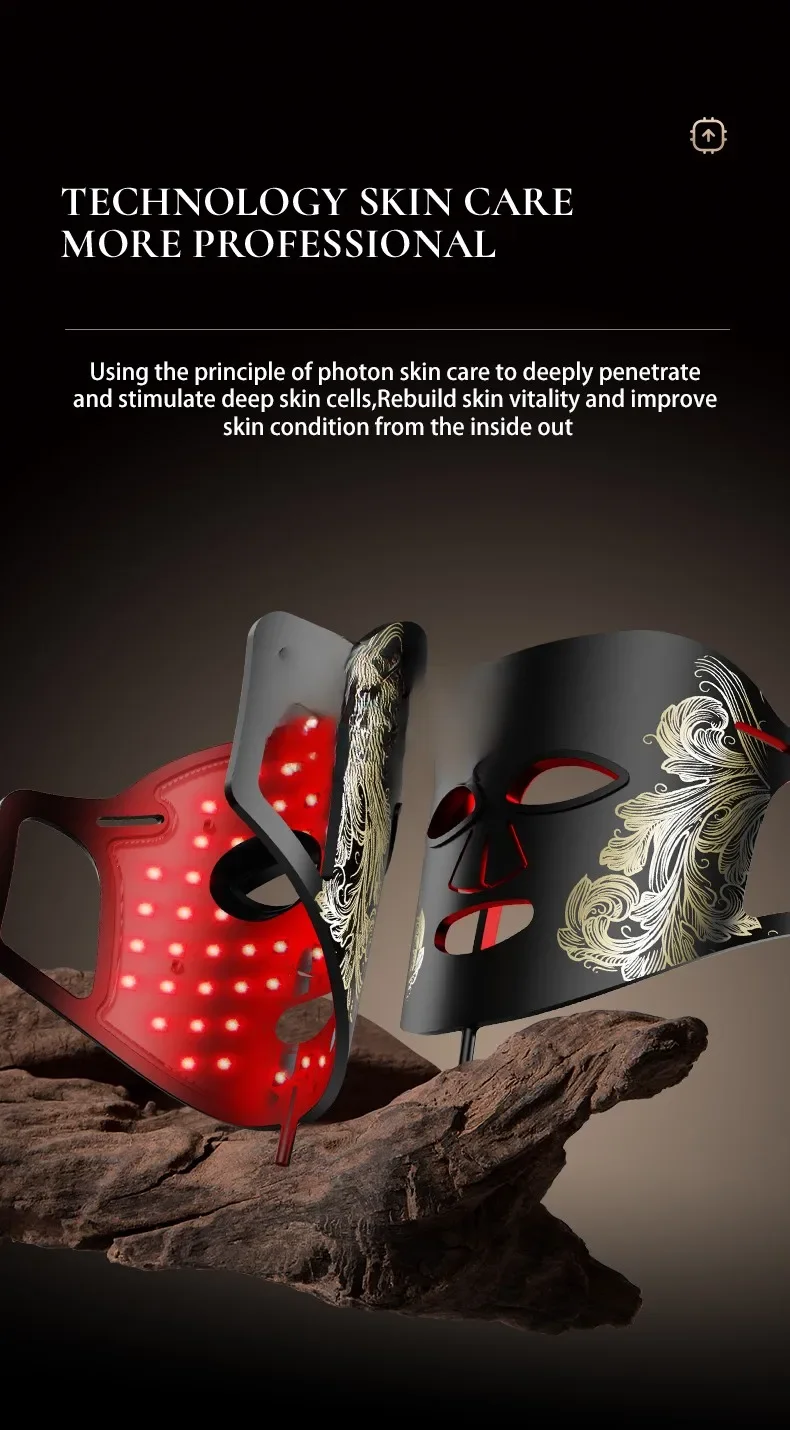 Oem Silicone Facial Led Light Mask Skin Rejuvenation Mask Health Anti ...