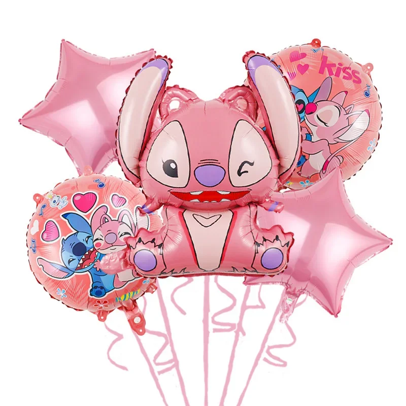 Cartoon Lilo Stitch Theme Party Foil Balloon Set Baby Shower Boys And ...
