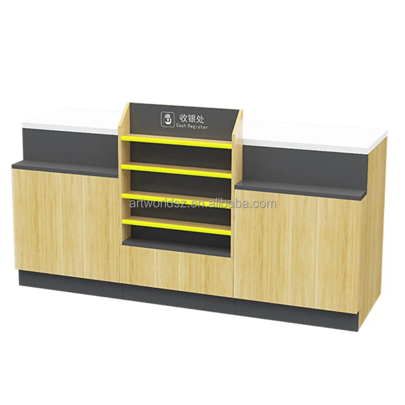 Artworld Displays Classic Rectangle Cash Display Counter Wooden ...