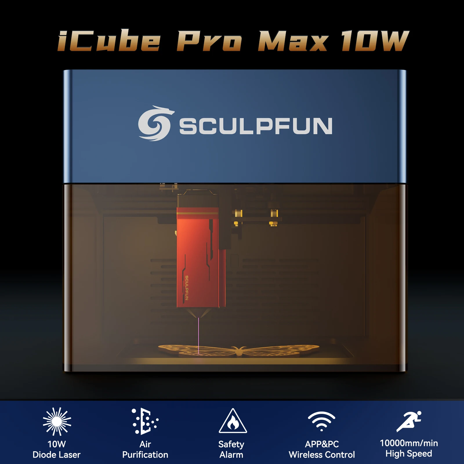 SCULPFUN Icube Mini Machine De Gravure Portable CNC