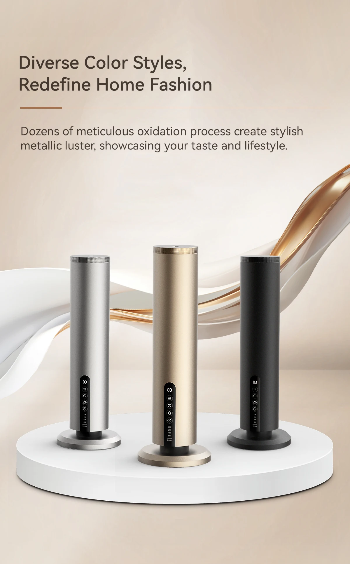 Scenta Rechargeable Wireless Tower Aroma Diffuser - Portable Essential ...