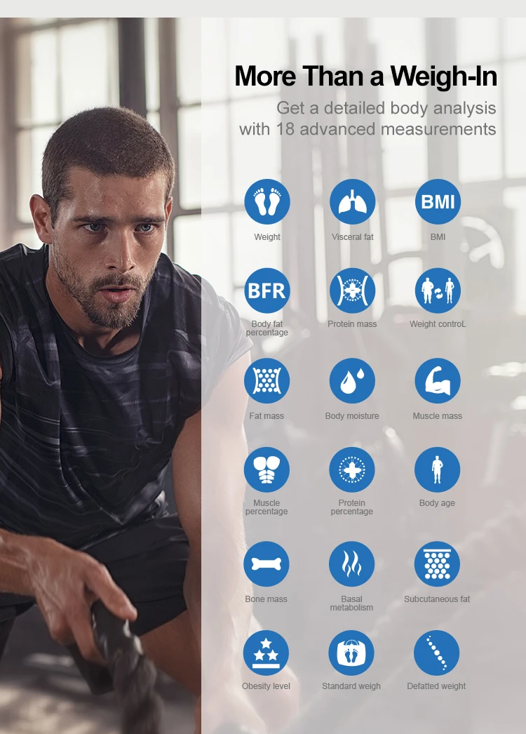 Bmi Healthy Calorie Measuring Digital Bathroom Body Fat Scale Eco ...