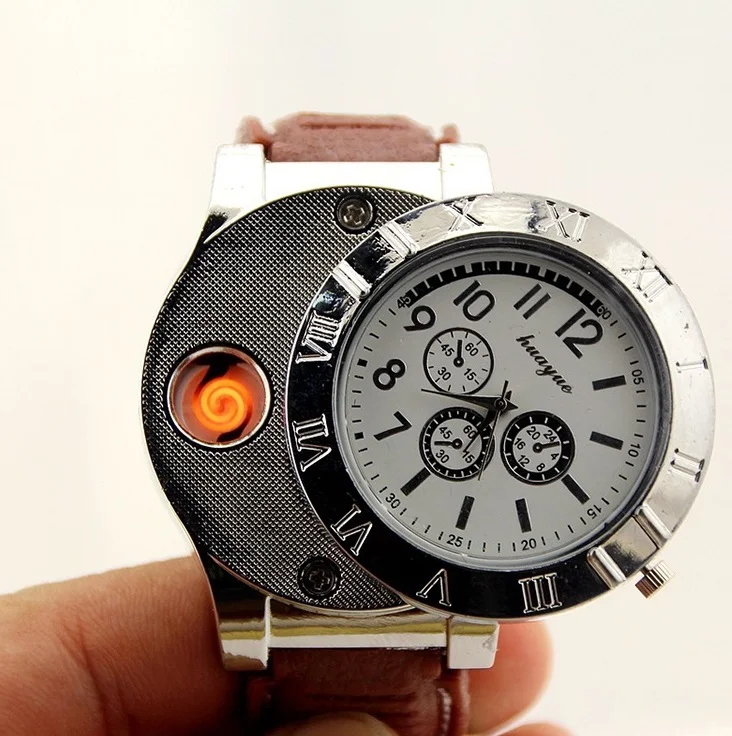 Ky 2024 New Personalized Watch Lighter Creative Windproof Charging ...