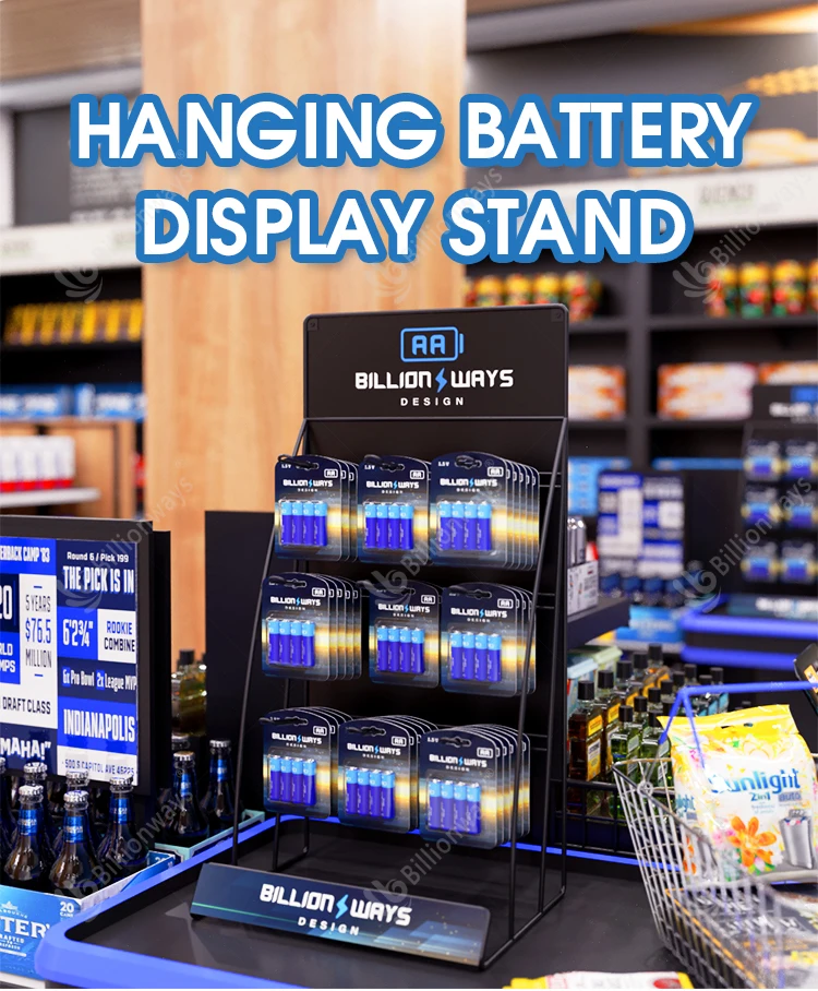 Modern Aaa Battery Display Rack Countertop Useful Battery Rack Display ...