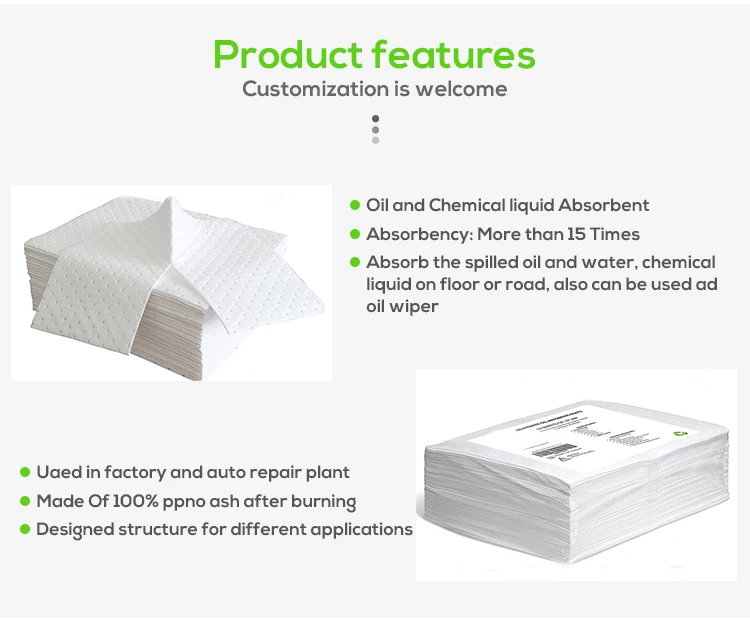 Pp Absorb Sheet Ocean Pollution Oil Sorbent Pad - Buy Oil Sorbent Pad ...