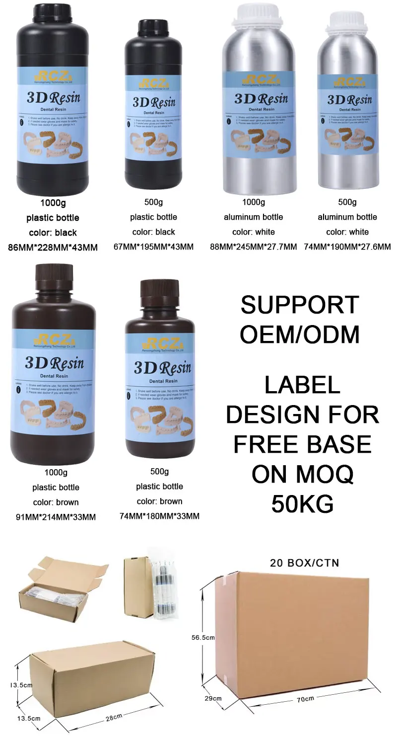 High Precision Biocompatibility Pink Color 405nm Resin 3d Dental Resin ...