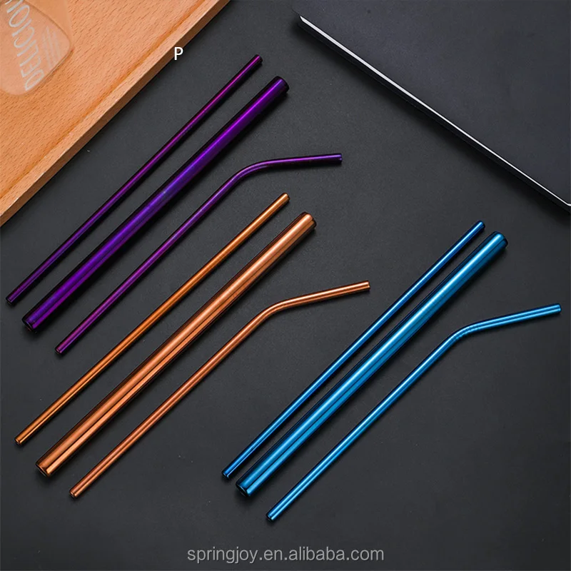 Metal Boba Tea Drinking Straws Thick 304 Stainless Steel 10mm Id 12mm ...