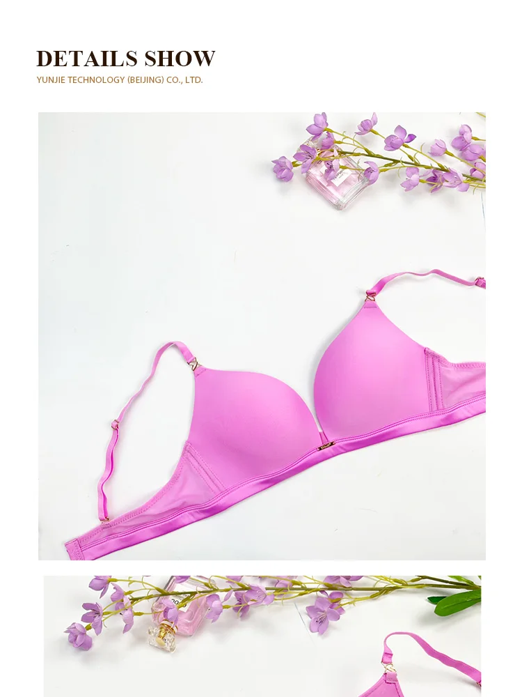 Oem Odm Multiple Colors Young Girls Fashion French Style Wireless Bra ...