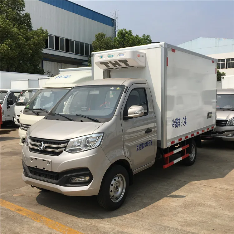 1-1.5Tons mini refrigerated van truck FOTON frozen food refrigerator ...