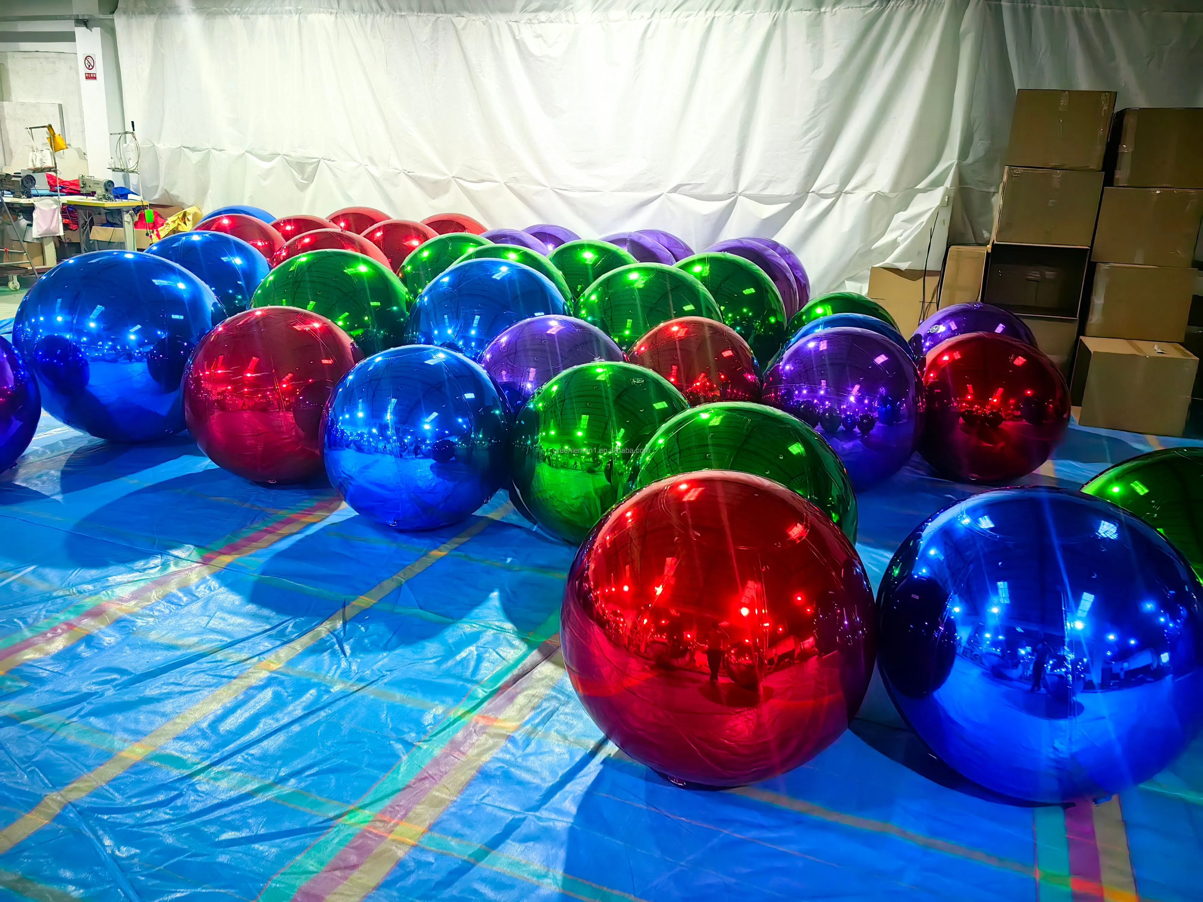 Customized Ornament Giant Mirror Shinny Inflatable Ball Balloon for ...