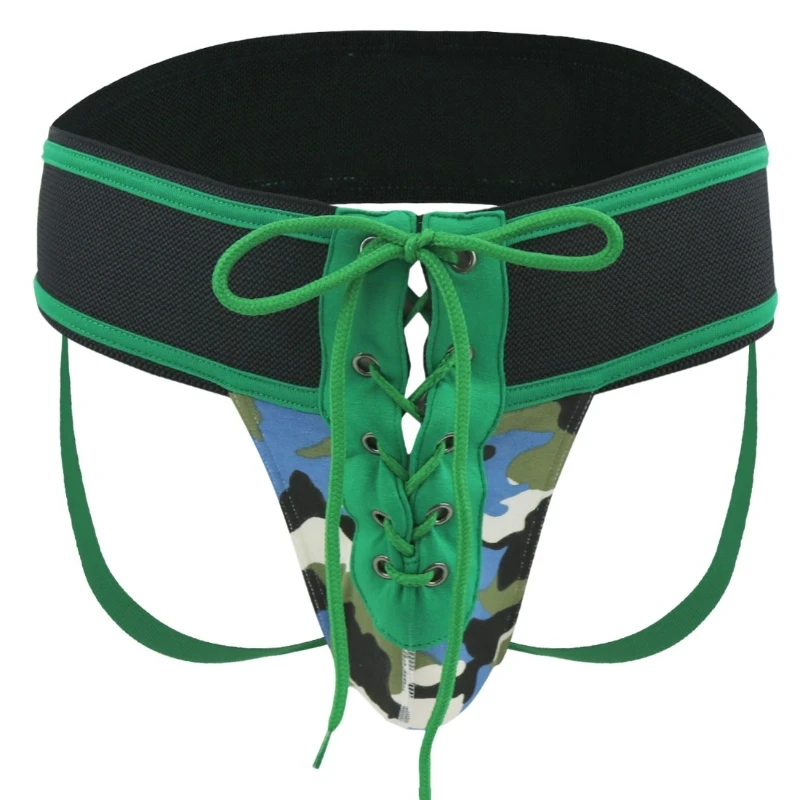 Luxury Men Custom Lacing Up Boxer Briefs Jock Strap Sexy Sports ...