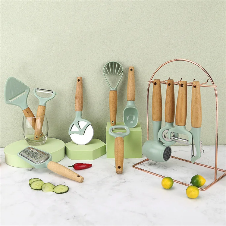 Multi-functional Light Green Kitchen Utensil Accessories 9 Pieces ...