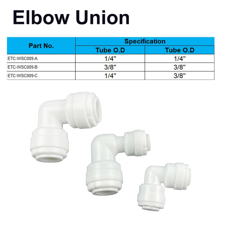 White RO System Plastic Quick Connect Pipe Fitting Hose Connector for ...