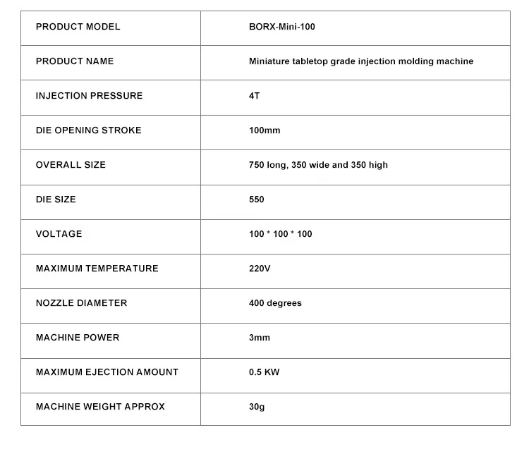 5T Tonnes Electric Horizontal Plastic Mini Desktop Injection Molding ...