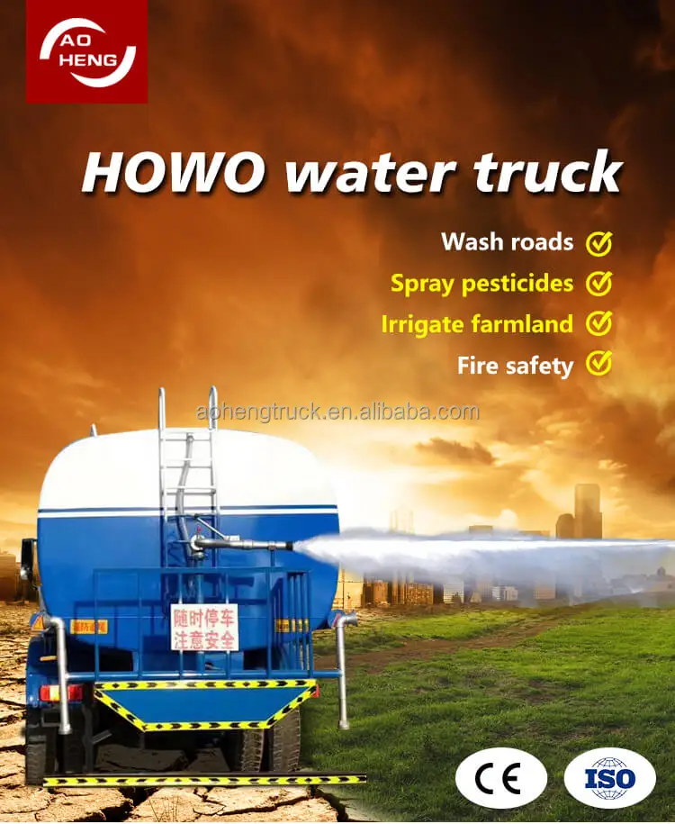 Used 6x4 Sinotruk Howo 20000 Liters Sprinkling Water Tank Trucks - Buy ...