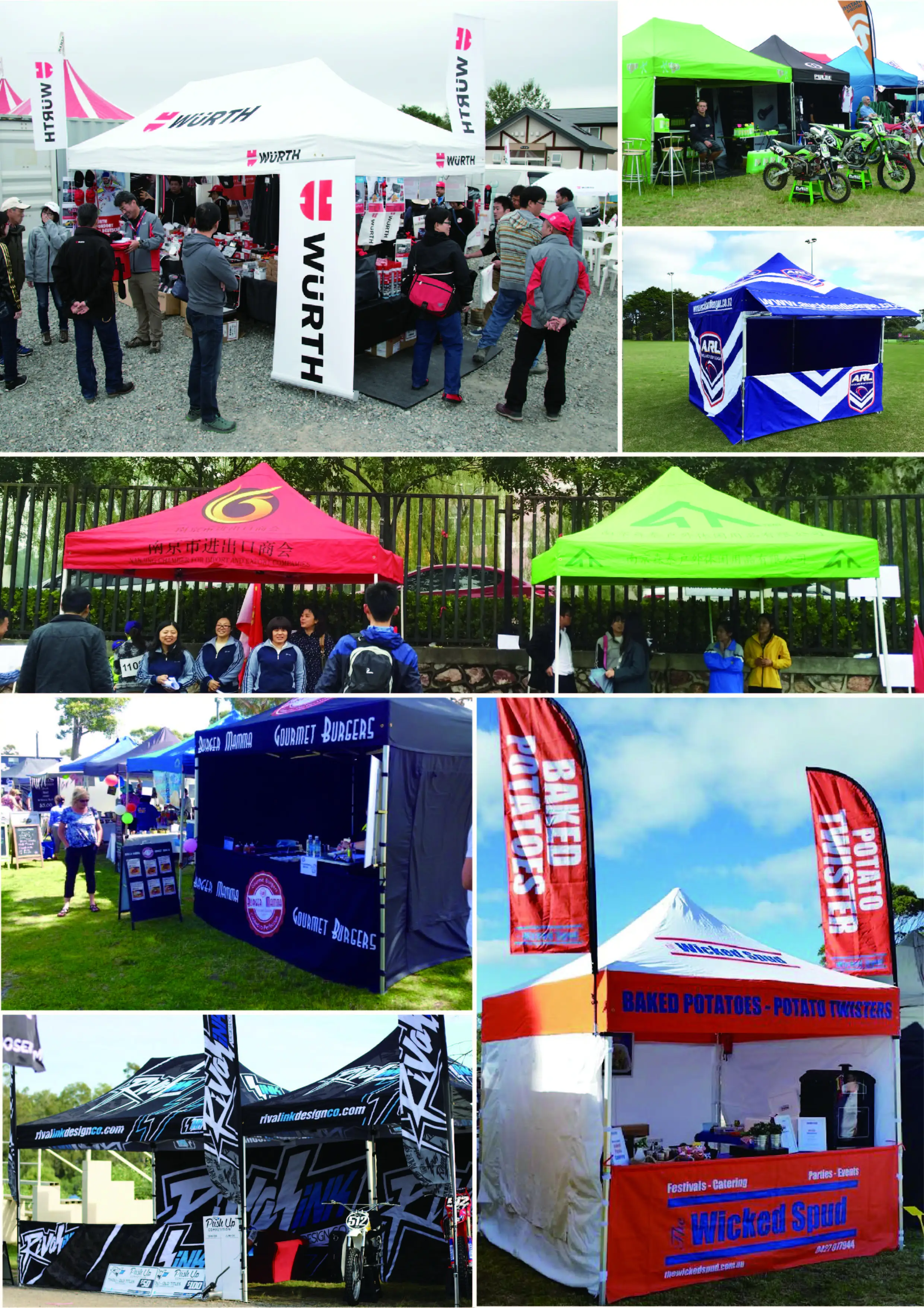 Gazebo Printed 10x10ft Outdoor Event Aluminium Custom Trade Show ...