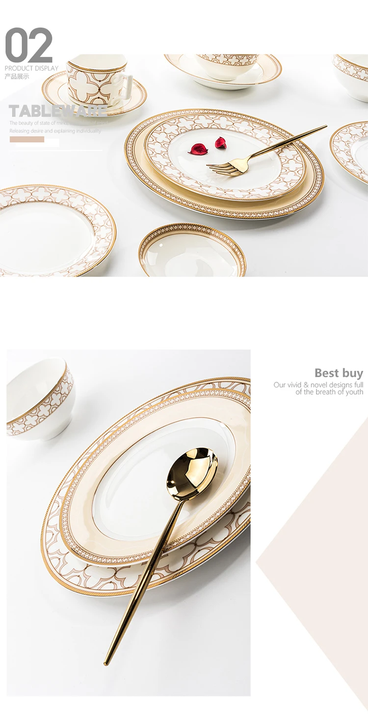 Luxury Fine Bone China Dinnerware for Weddings & Banquets