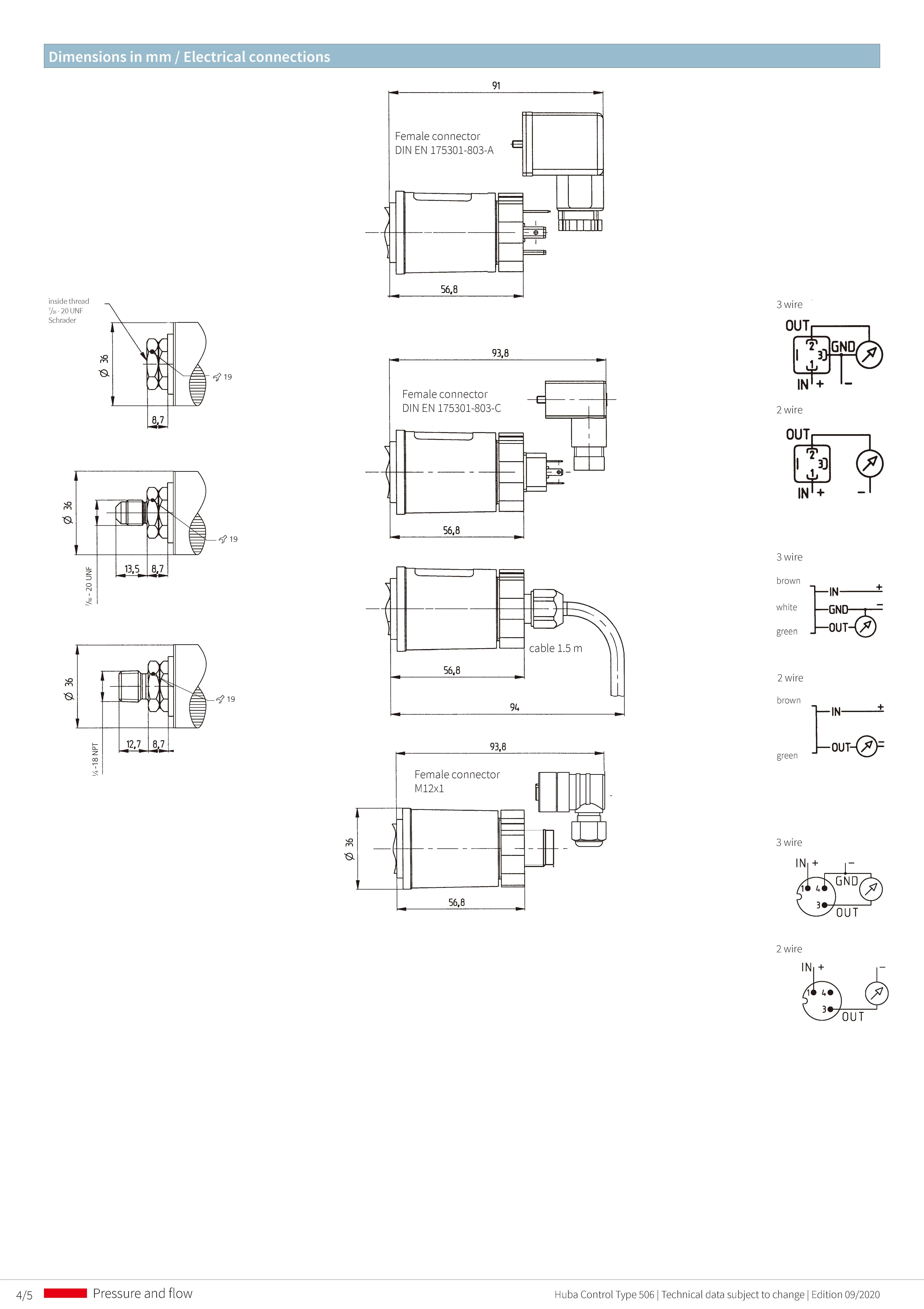 HUBA Control Type 506 Relative Pressure Transmitter - Precision
