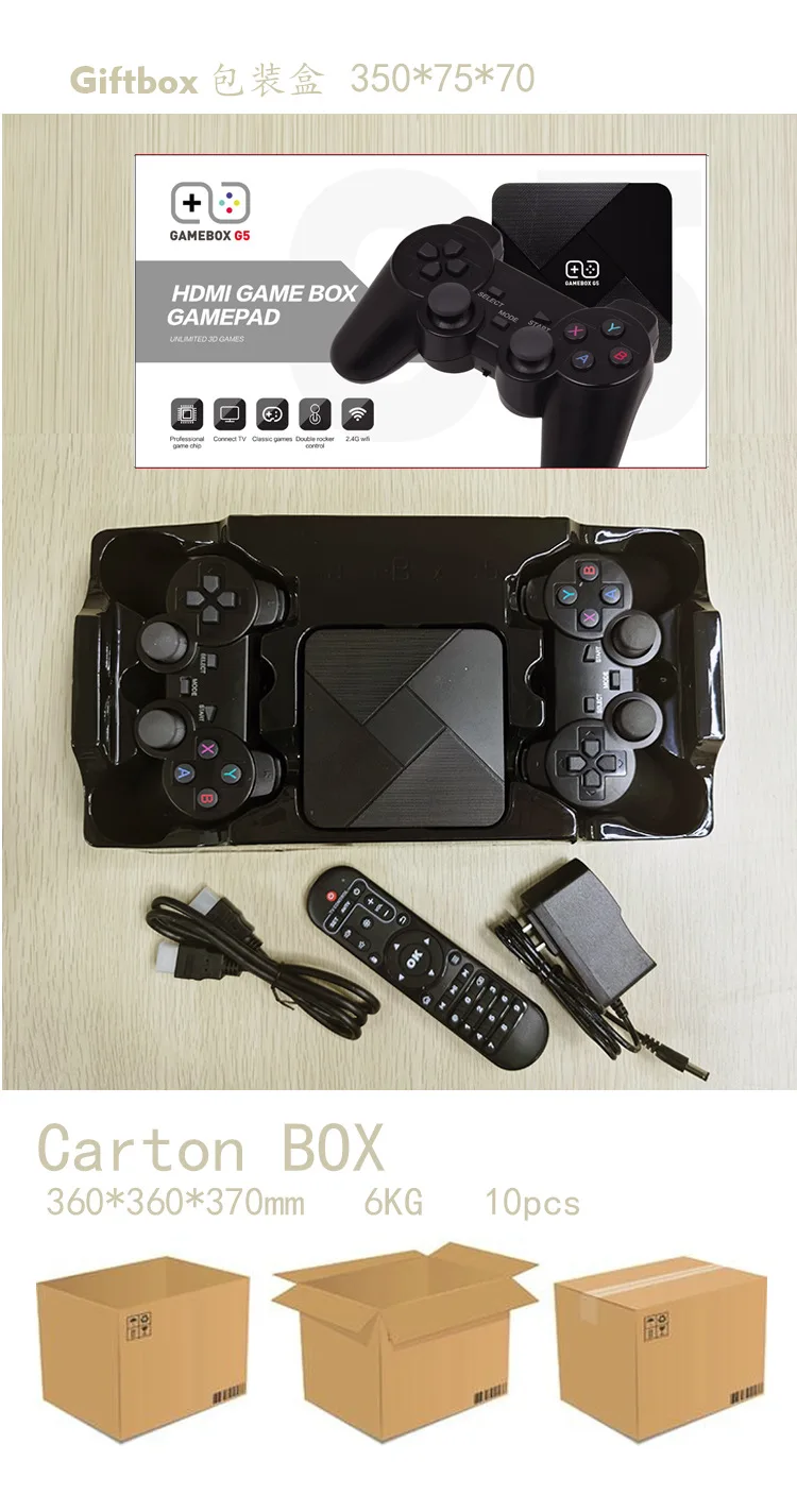 Wholesale G5 Gamebox With 2.4g Wireless Controller 4k Hd Android Tv Box ...