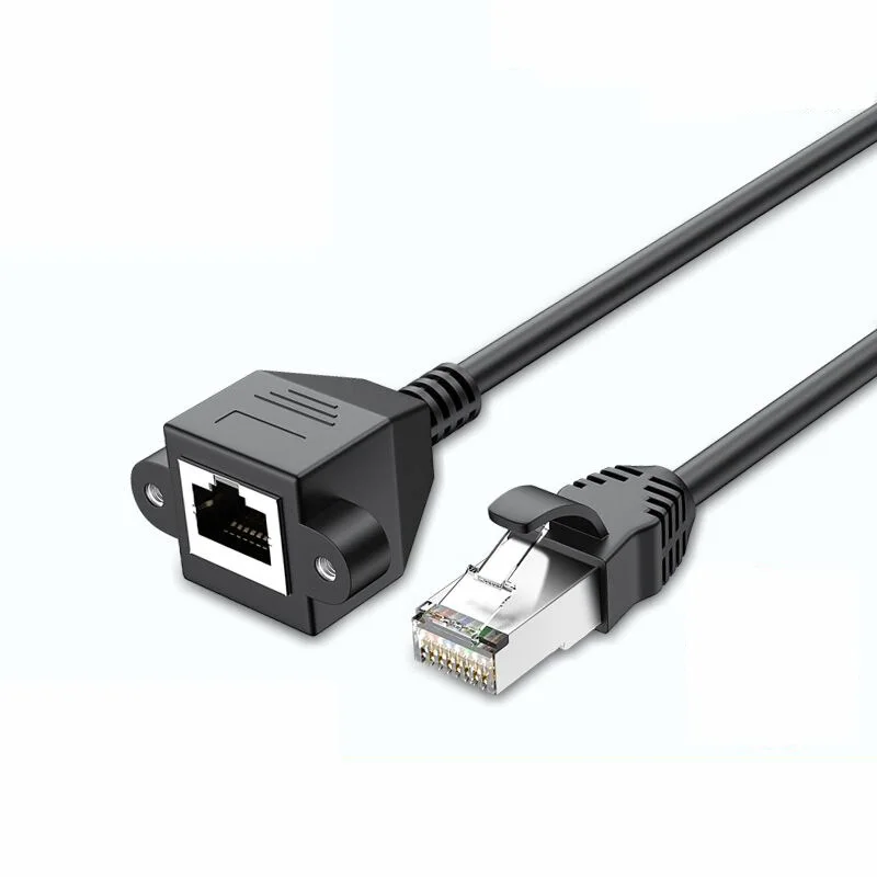 Rj45 Ethernet Lan Extension Cable Accessory Male To Female Screw Panel ...