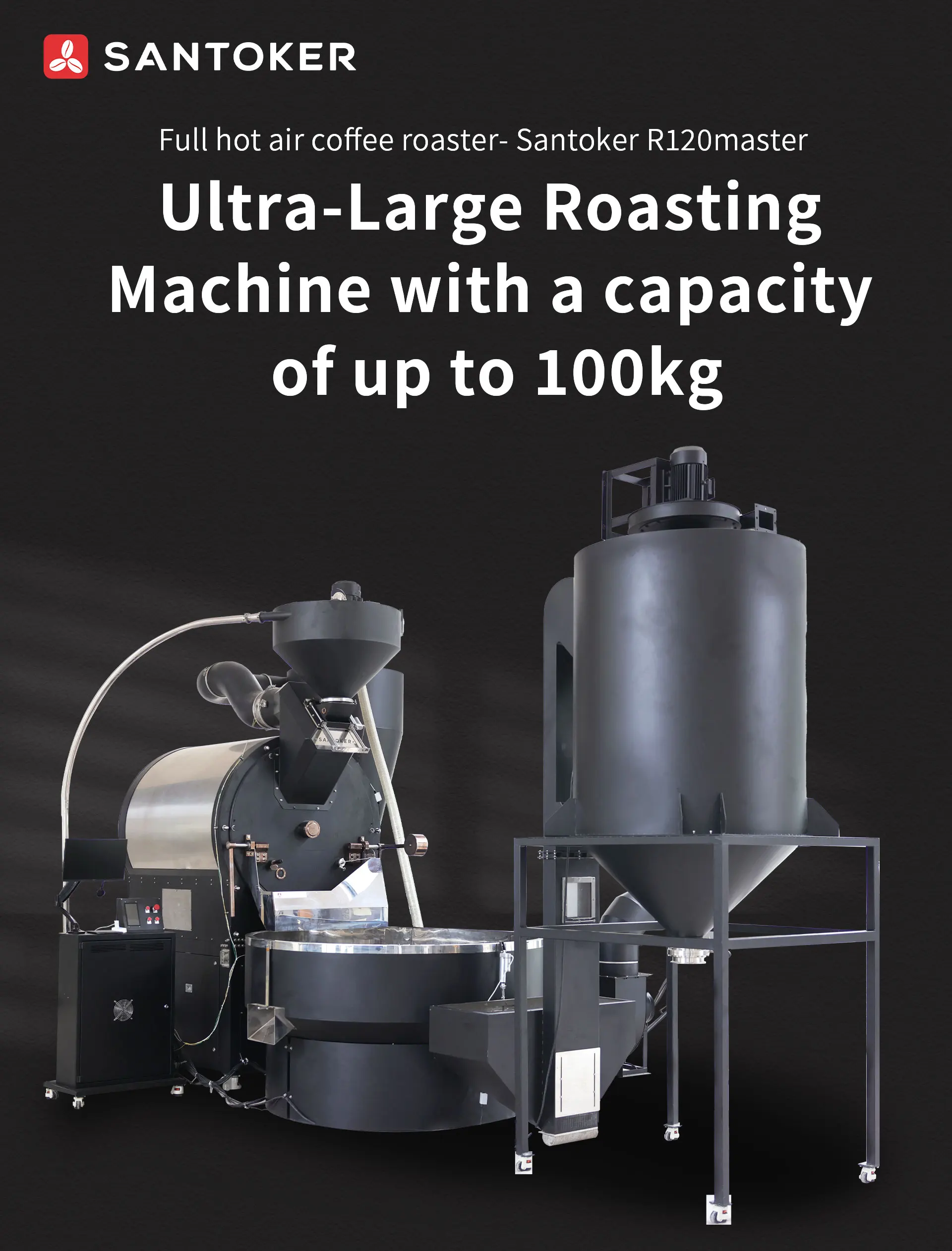 SANTOKER R120master - Smart Coffee Roaster for Home & Commercial