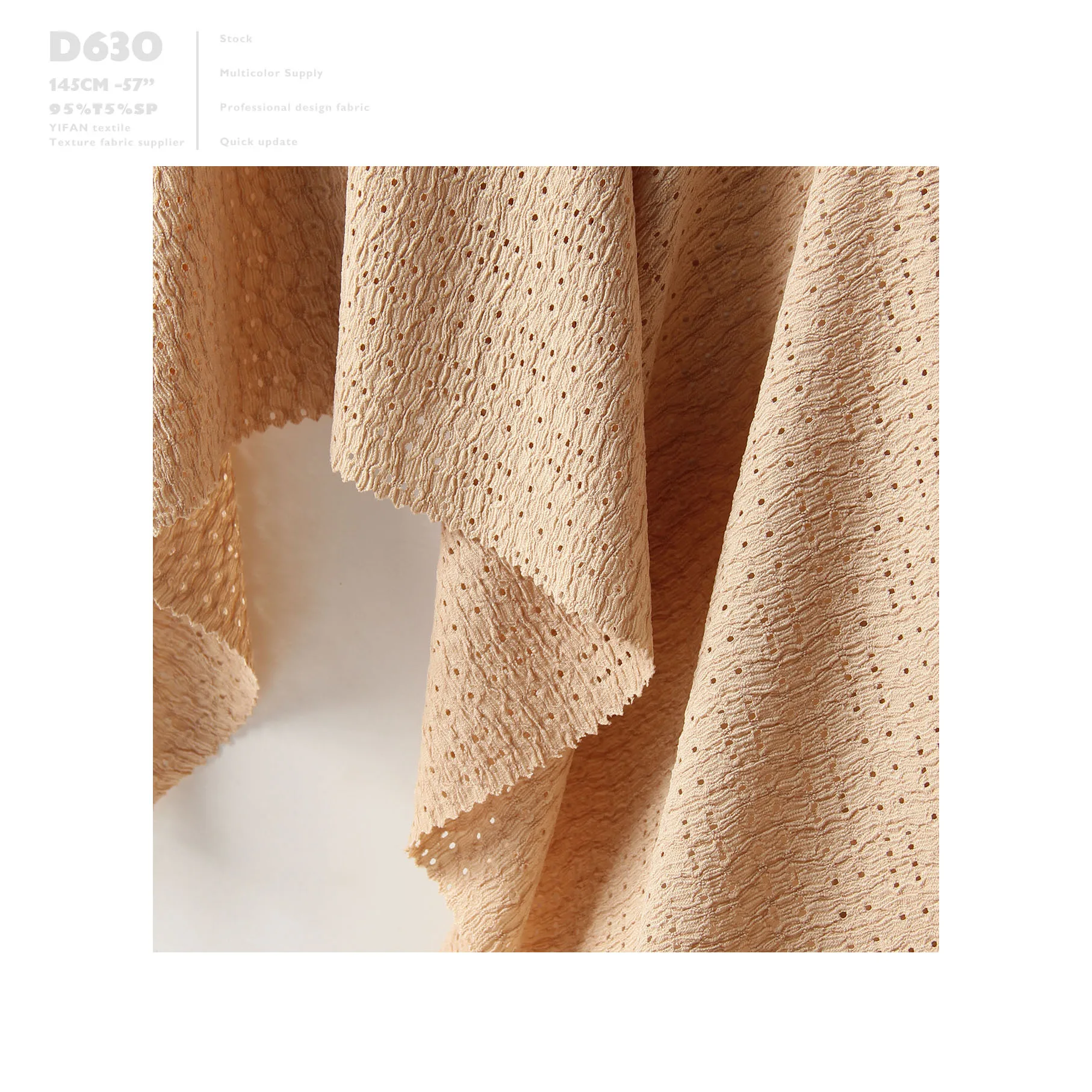 Wholesale 95% Polyester 5% Spandex Embossed-convex Three-dimensional Fabric Dress Small Vest ...