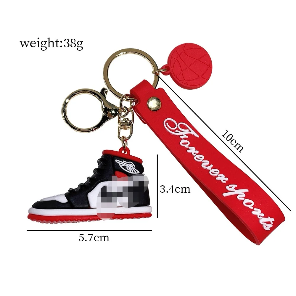 Basketball Sneaker Shoe Keychain Cartoon Kawaii 3d Pvc Anime Key Chain ...