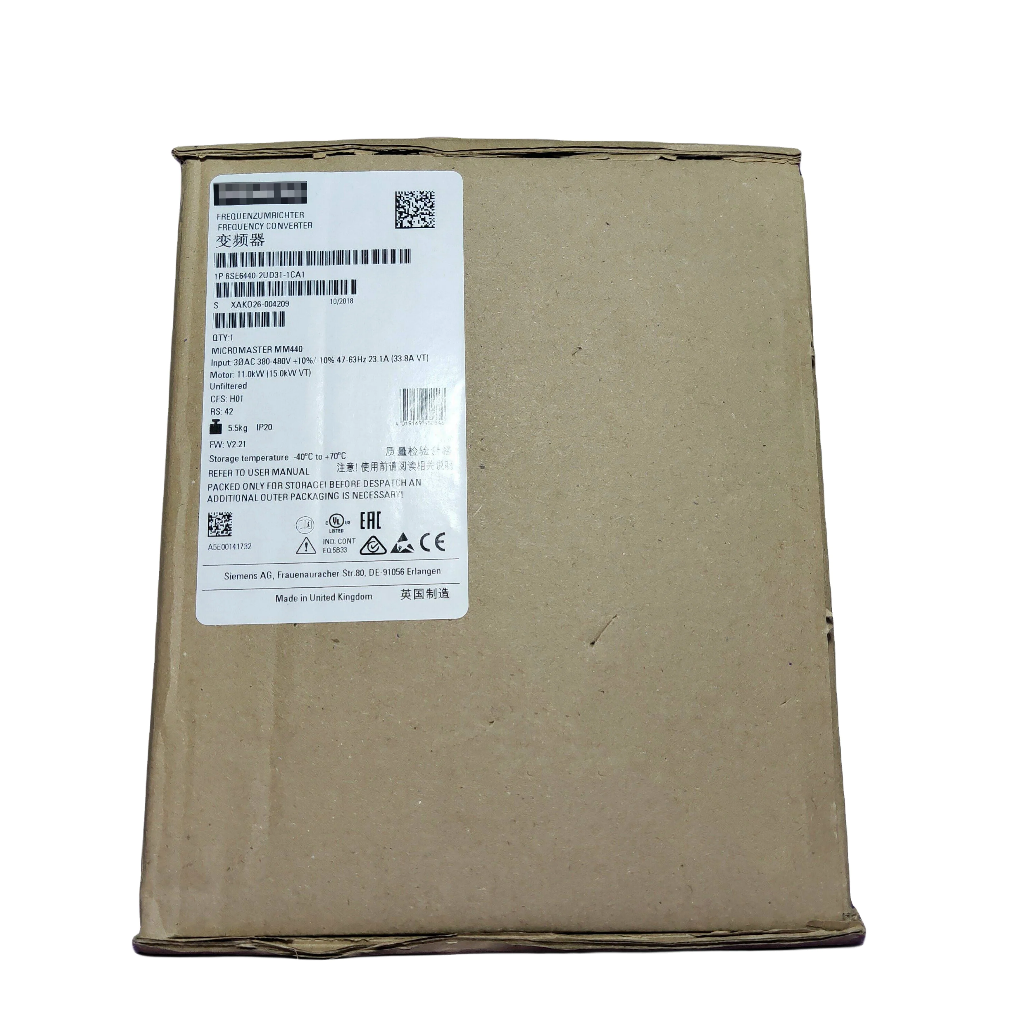 SIEMENS PLC Controller SIMATIC S7-1500 CPU 1511-1 PN Module Central ...