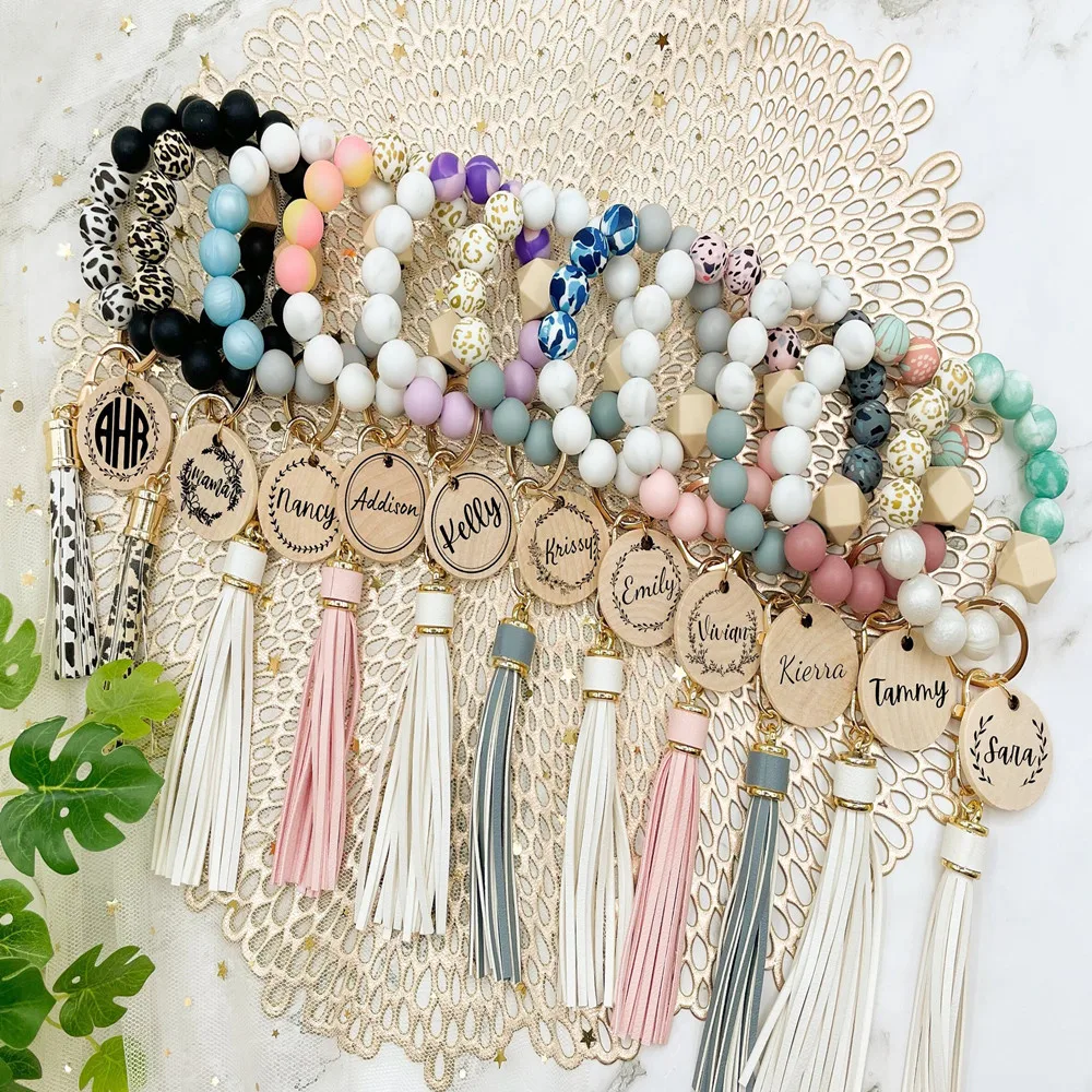 Hot Sale Floral Style Women Charm Bracelet Pu Tassel Cow Leopard ...