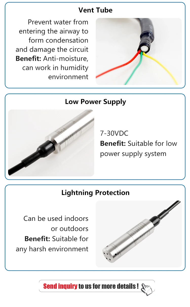 Holykell HPT604 Submersible Water Level Sensor Probe