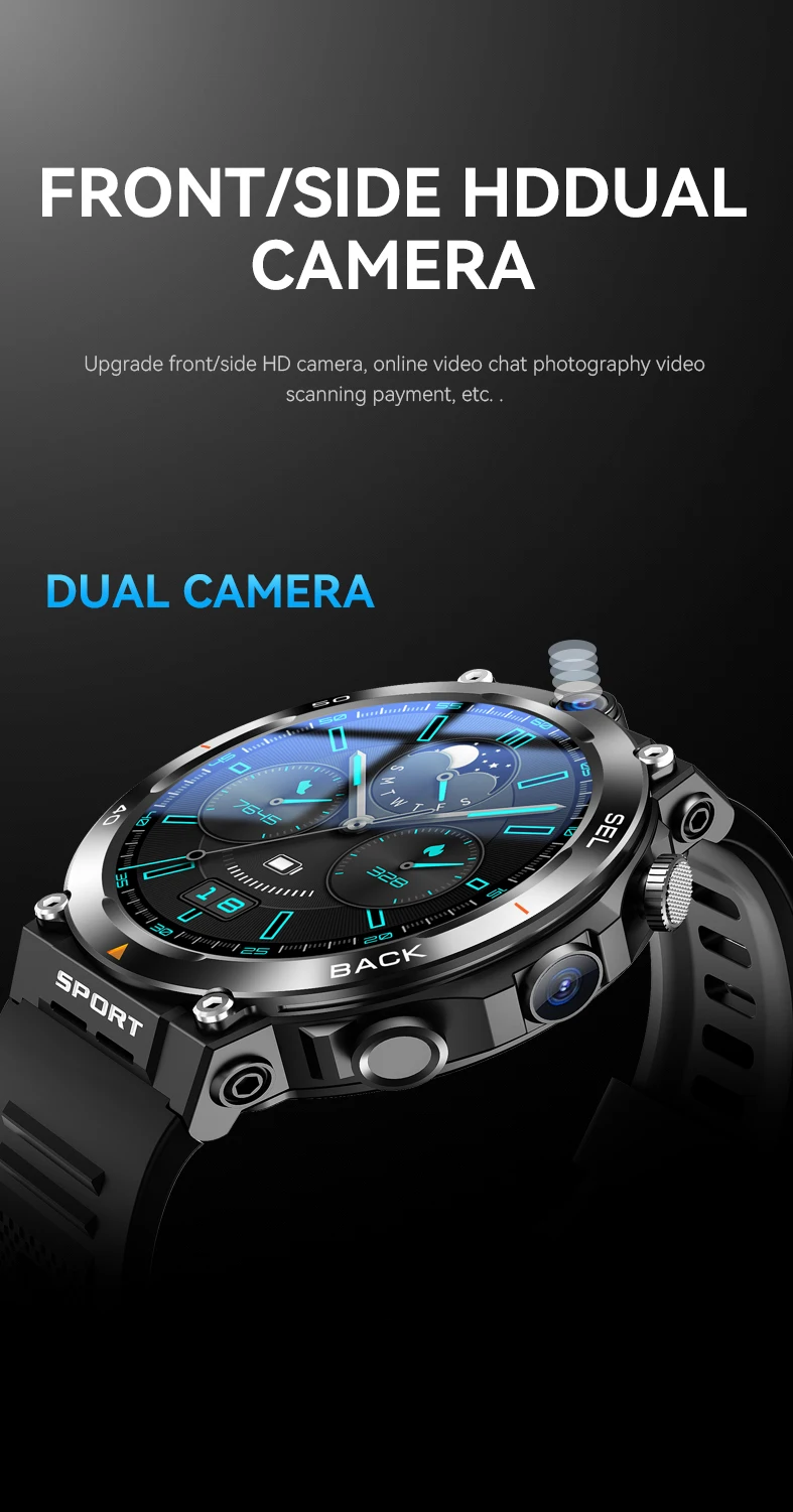 2024 New Phone Call Camera 4g Lte Smartwatch Manufacturer Men Gps Android Sim Card 4g Smart ...
