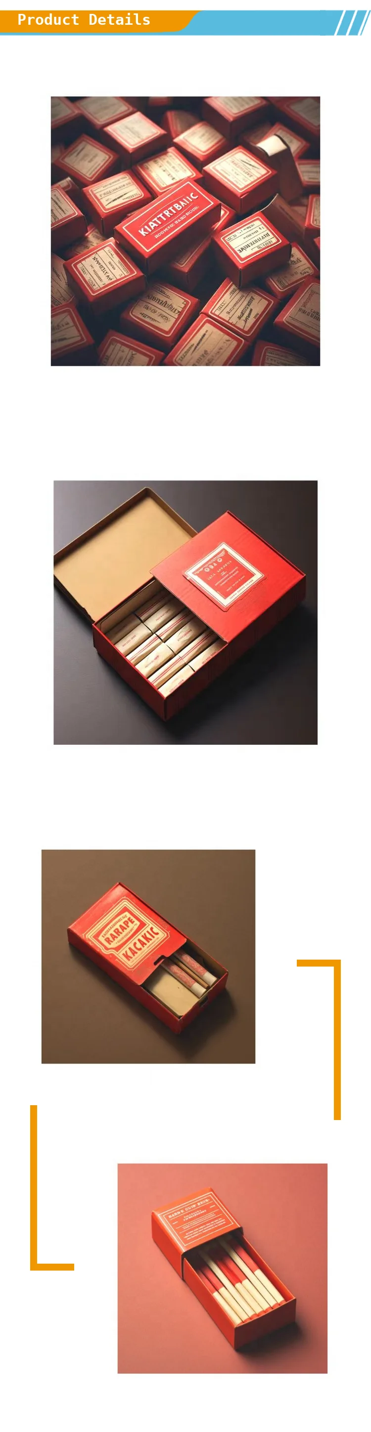 Traditional Logo Paper Book Shaped Black Matches Boxes Safety Matchbook ...