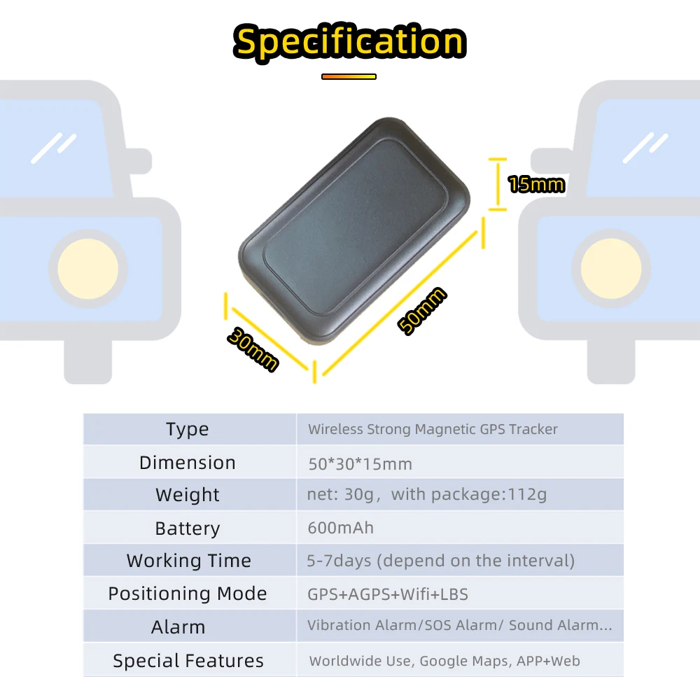G05 Mini GPS Tracker - Real Time Car SOS & Magnetic LBS