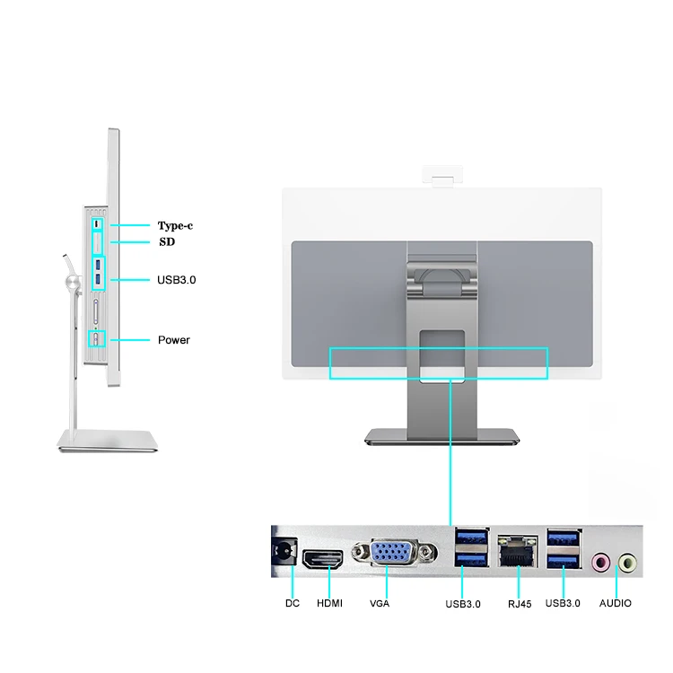 Newest Gaming Aio Pc Monoblock Computer 23.8 Inch Touch Screen Panel Pc ...