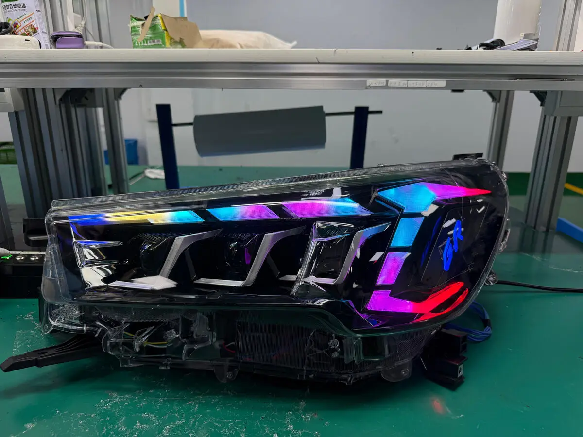Factory RGB Headlight for Hilux 2021+ Colorful DRL Full Led Headlamp ...