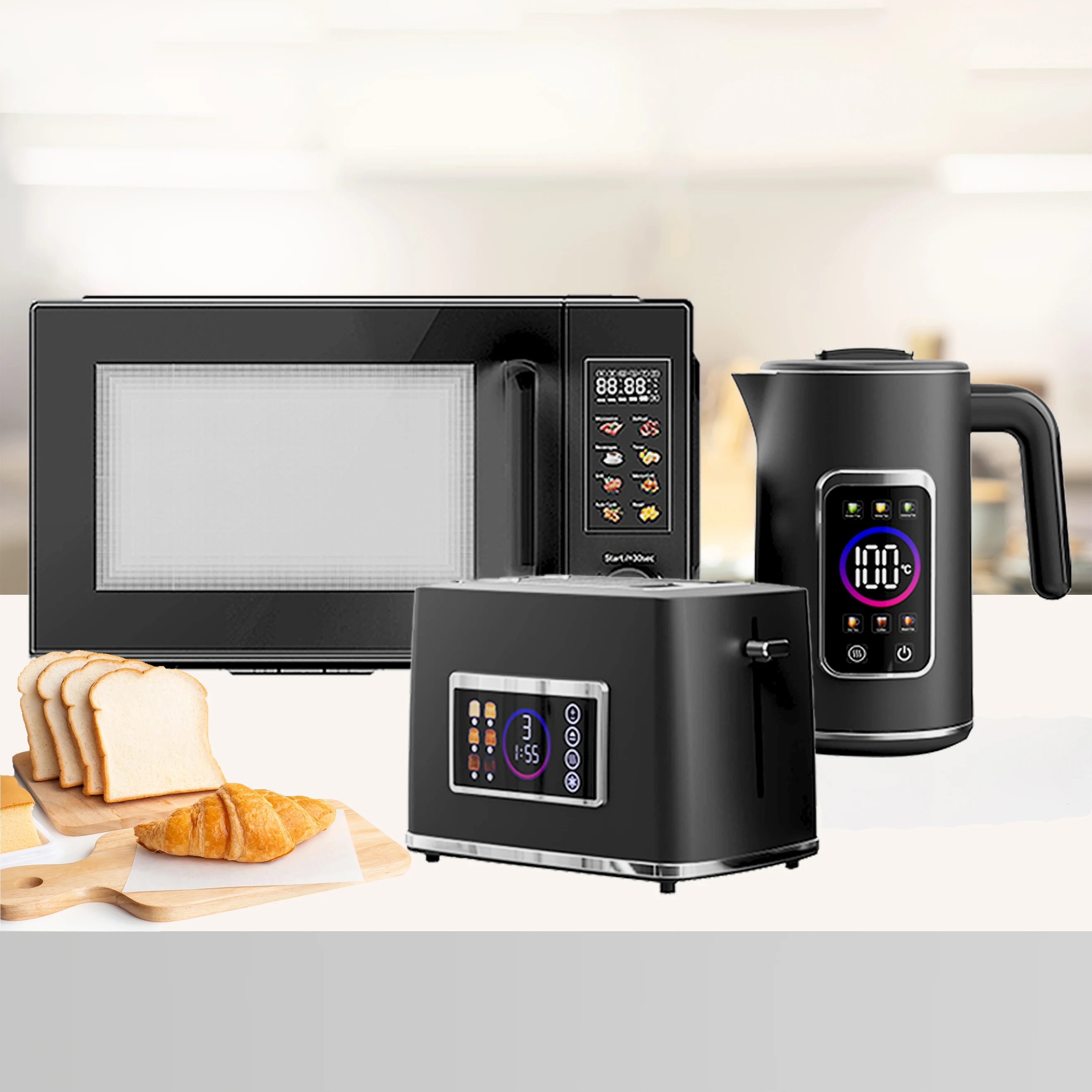Luxury Modern One Smart Digital Display Touch Screen Microwave Oven ...