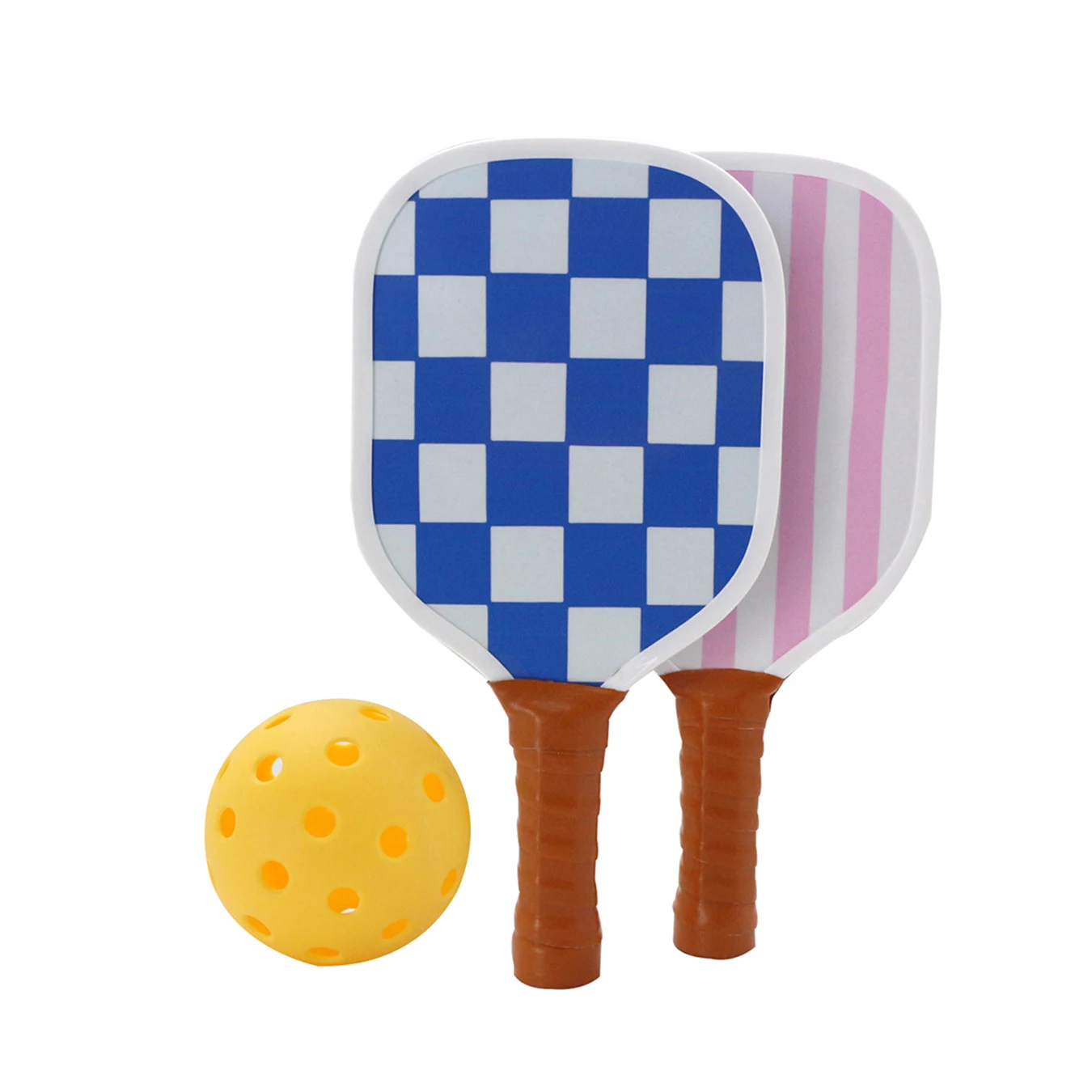 Wooden Mini Size Toy Pickleball Game Set 2 Paddles For Kids For ...