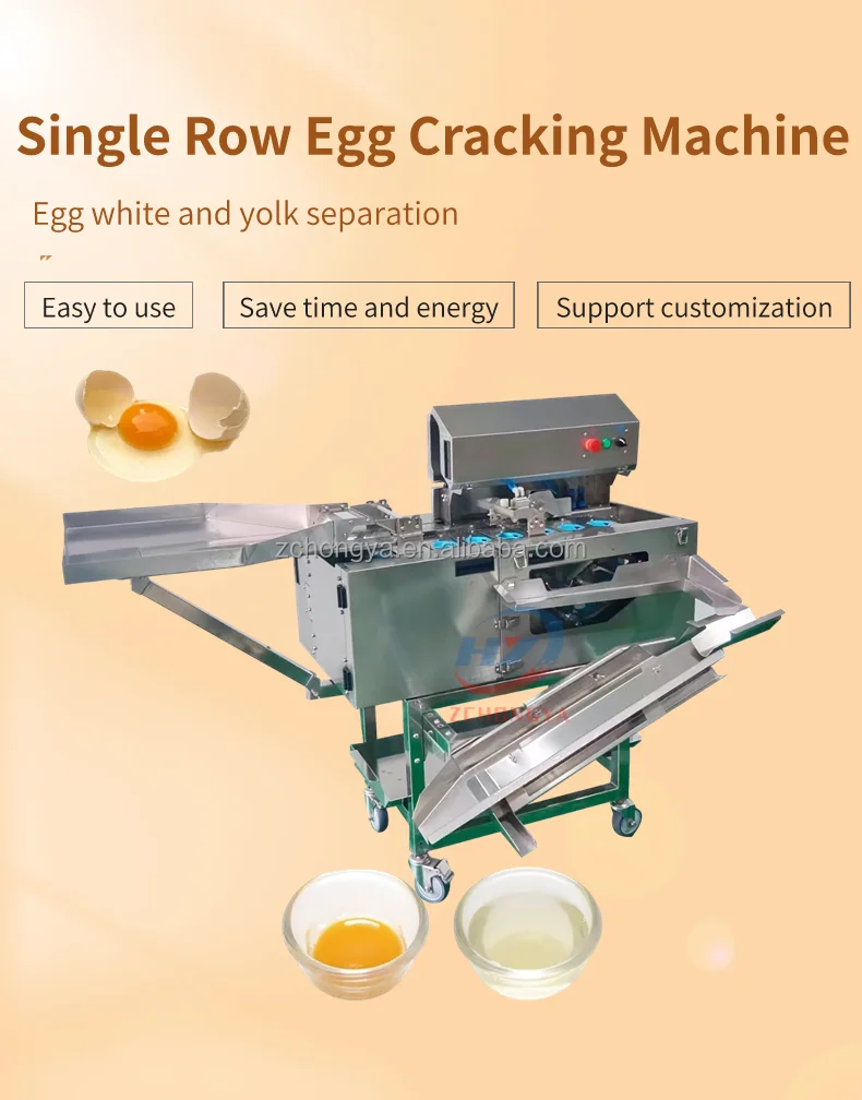 Egg Cracking Machine/single Row Egg Cracking Machine/cake Production ...