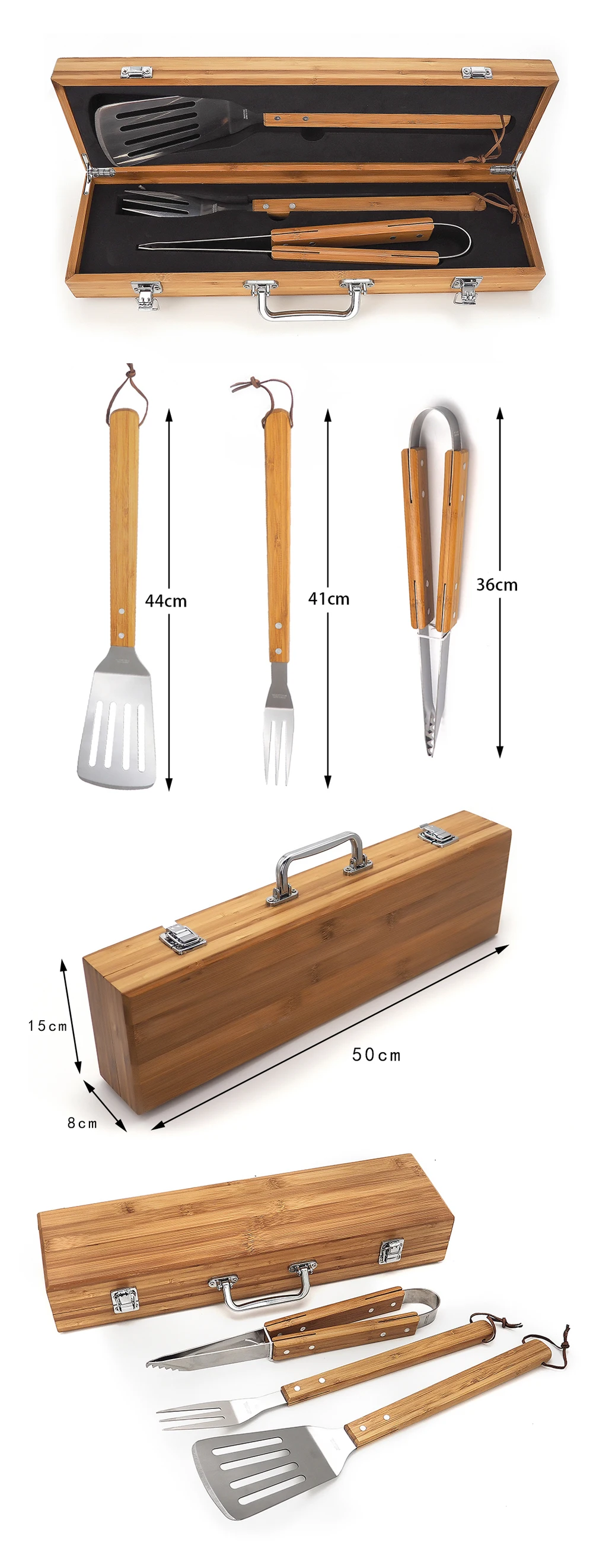 4PCS Classic Style BBQ Grill Set - Durable & Versatile Tools