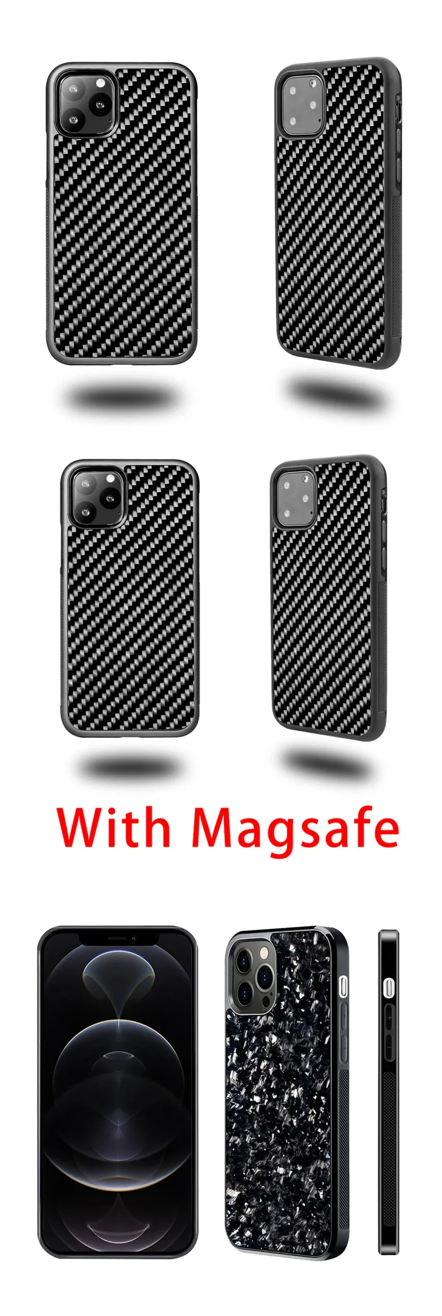Magsafe/normal Real Forged Carbon Fiber For Iphone X/xs/xr/xsmax/11 ...