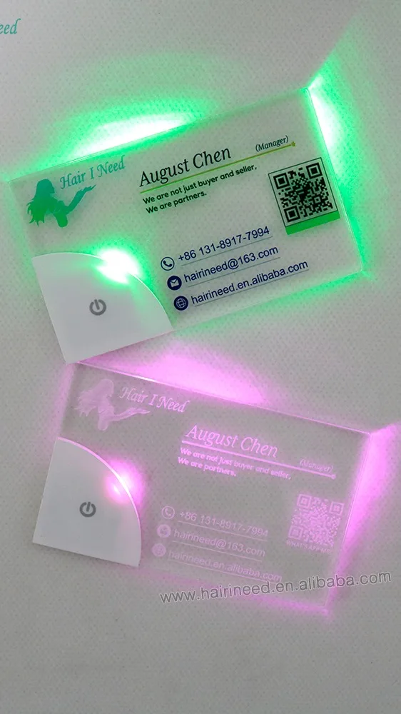 Custom Design Luxury Acrylic Wedding Invitation Led Acrylic Business ...