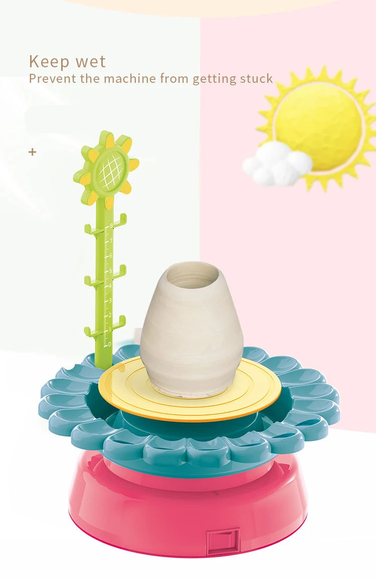 Handmade Clay Diy Electric Turntable Pottery Pulling Machine Sunflower ...