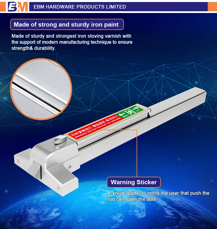 Emergency Exit Door Push Bar Panic Exit Device Fire Escape Door Touch ...