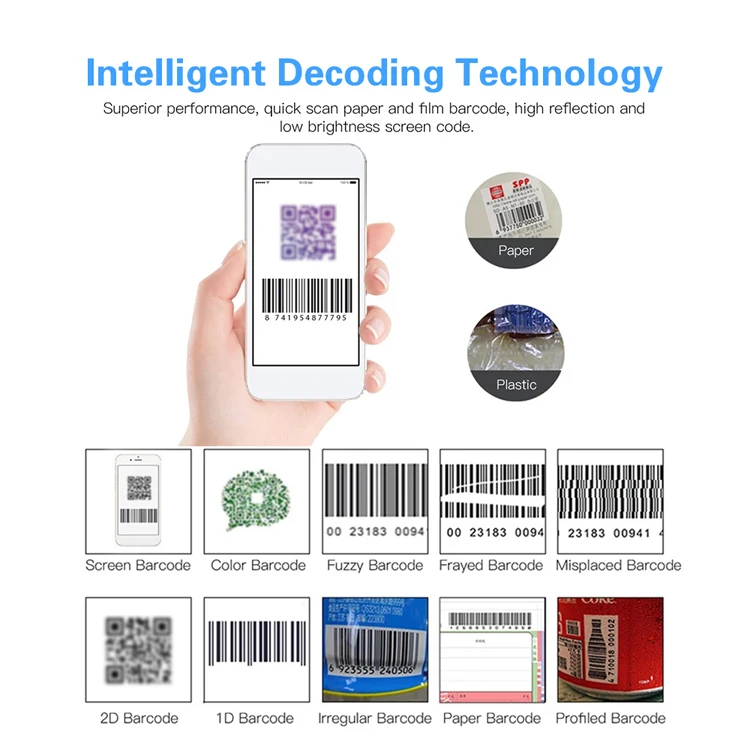 YHDAA High Quality 2D CMOS Bluetooth Wireless Manual Barcode Reader ...