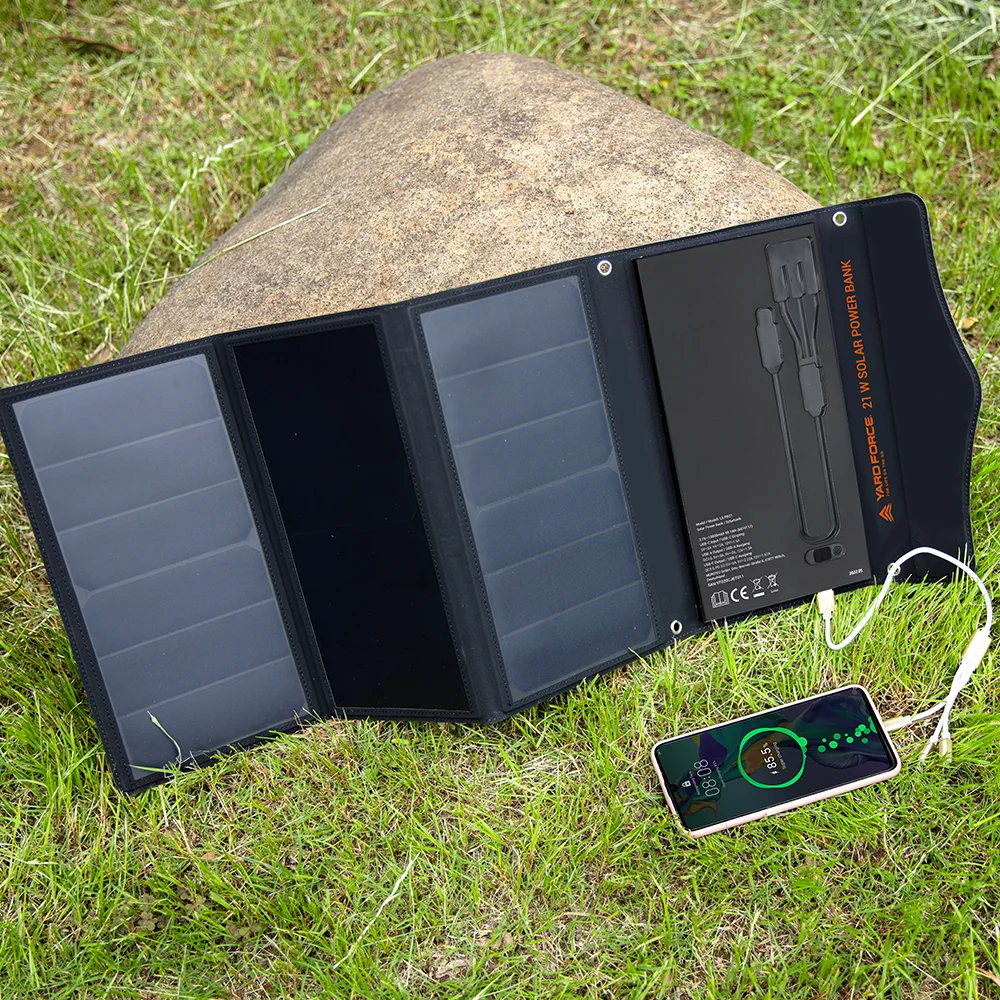 Yard Force Good Price Solar Powerbank 13000mah Battery Usb-a & C ...