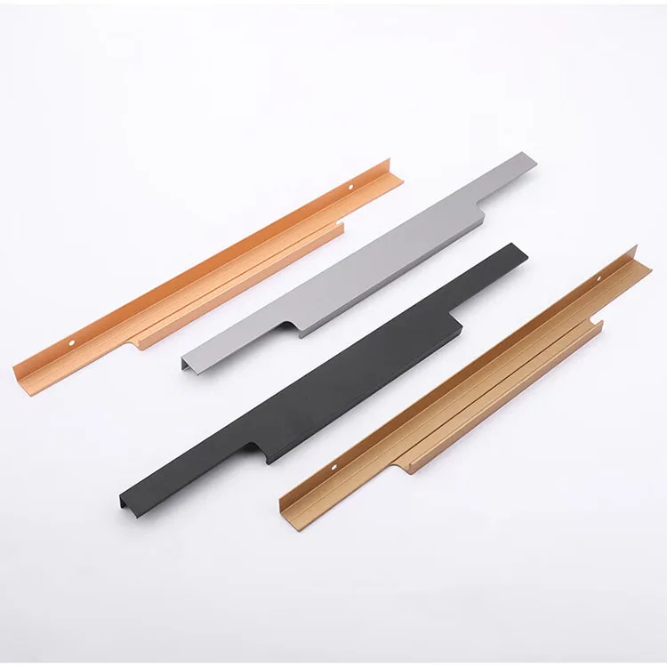 Modern Kitchen Aluminium Profile Handle Edge Pull Furniture Fittings ...