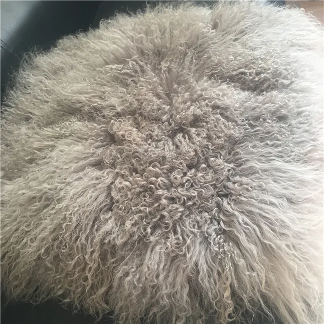 Genuine Chinese Dyed Mongolian Lamb Fur Cushion - Buy Fur Cushion ...