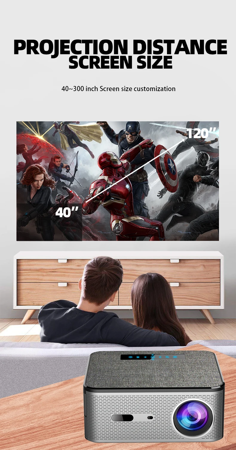 5.lcd Projector Auto Trapezoidal Correction Auto Focusenclosed Function ...